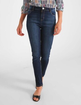 Jeans Contempo corte skinny cintura alta